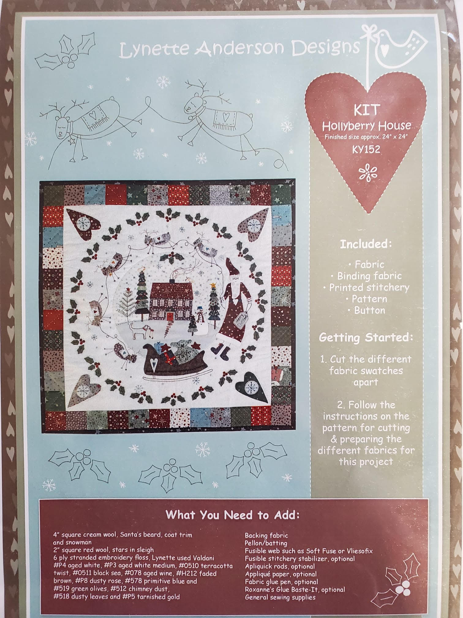 Lynette Anderson - Hollyberry House Kit – House Of Patchwork Limited